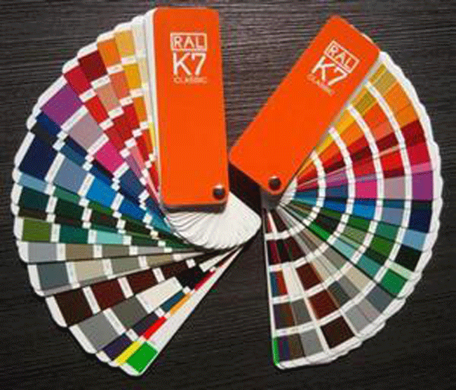 Professional 210 Colors Ral Color Cards , Paint Shade Card 5 * 15cm ...