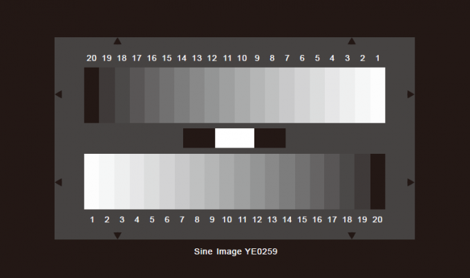 Grey Scale Resolution Test Chart 20 Level Test Card YE0259 Transparent 3NH