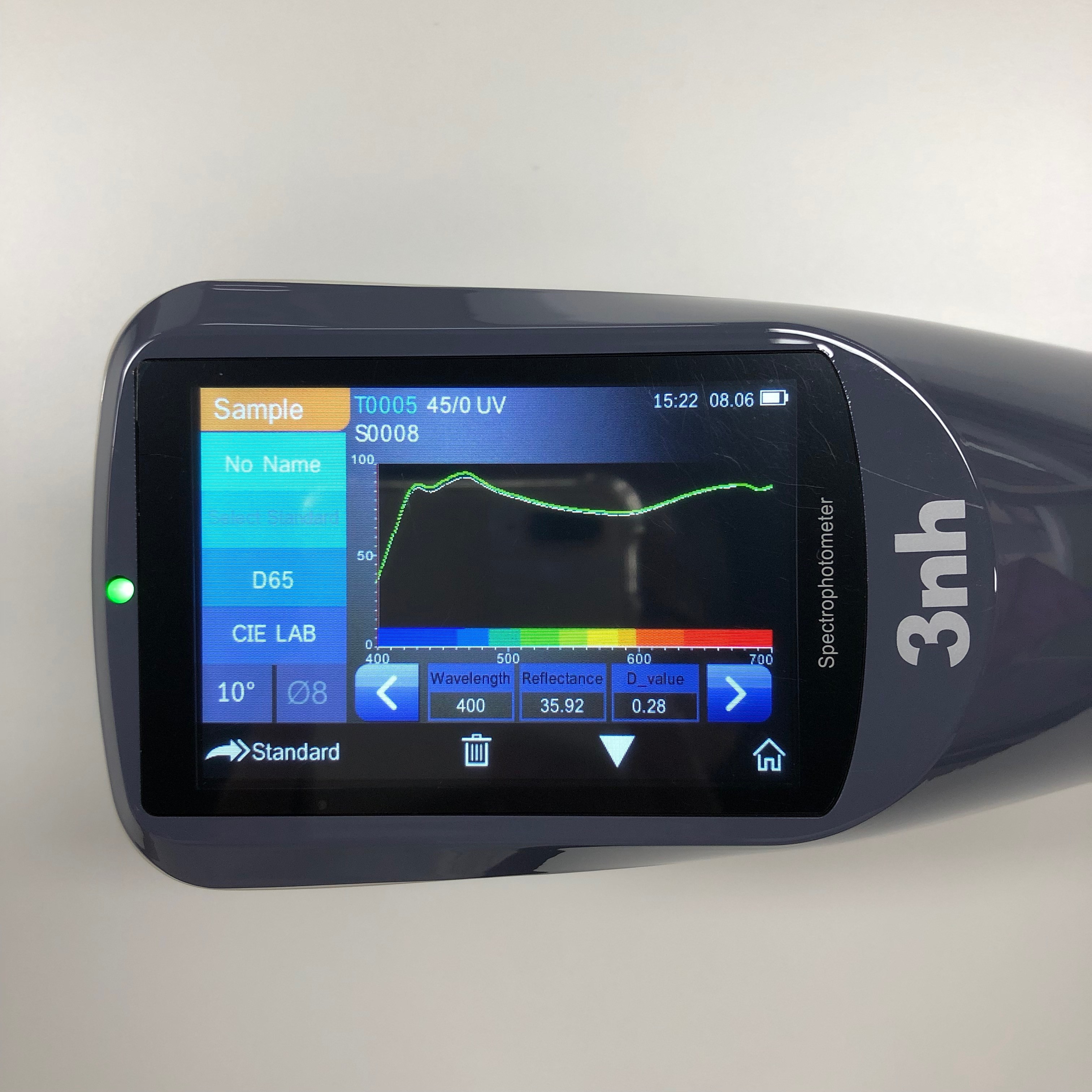 YS4560 45/0 Hunter Lab Spectrophotometer Dual Apertures 8/4mm For Color ...